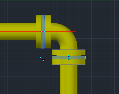When routing a flanged pipe to a flanged elbow a third flange will be ...