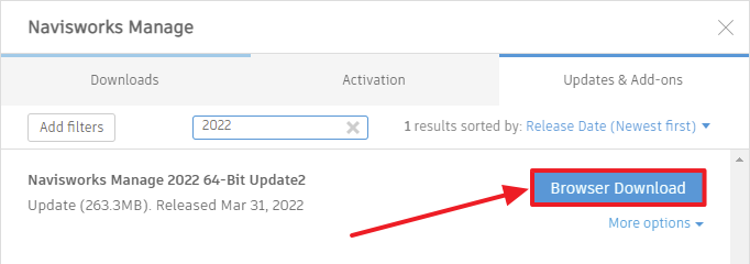 After installing Update 1, Navisworks Manage 2022 crashes when opening an NWF file