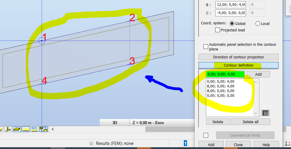 How to create a triangular planar load on panel in Robot Structural Analysis.