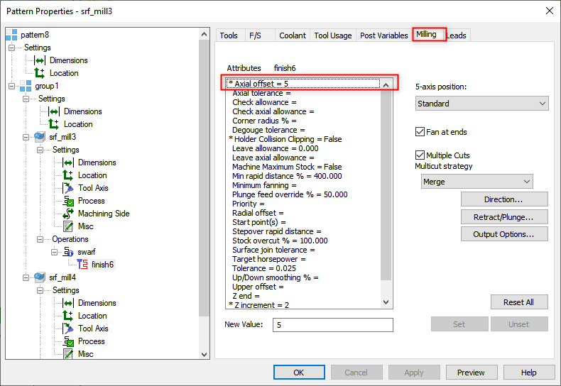 如何在 FeatureCAM 中调整或剩余曲面铣削底部的材料特征。
