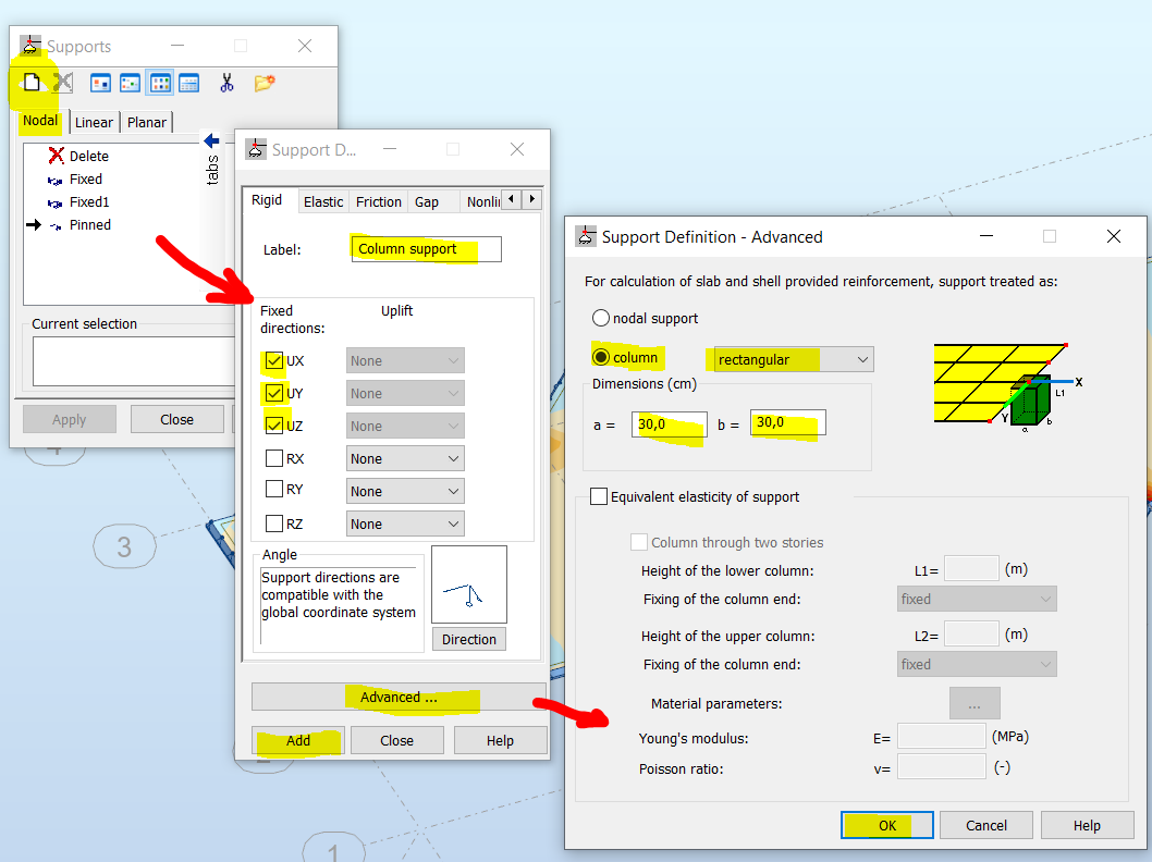 如何在 Robot Structural Analysis 中降低线性支撑支撑的板角的力集中