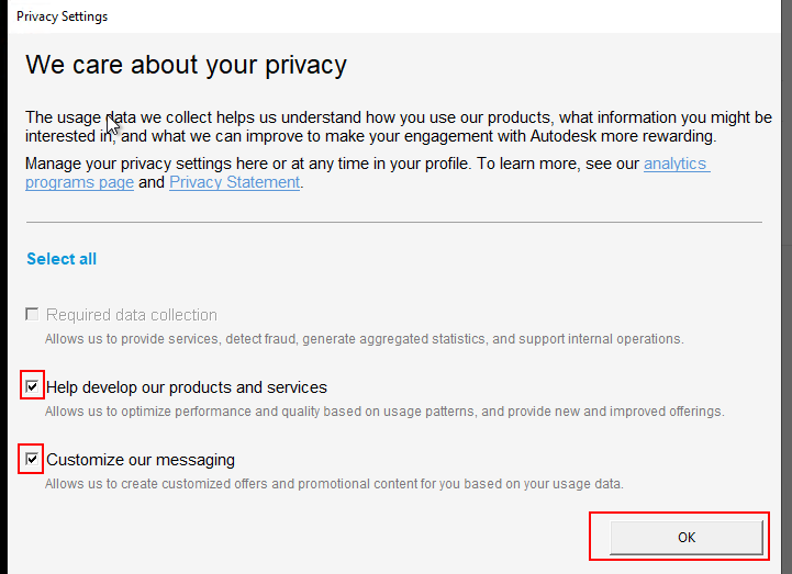 Privacy Settings block Vault Client login