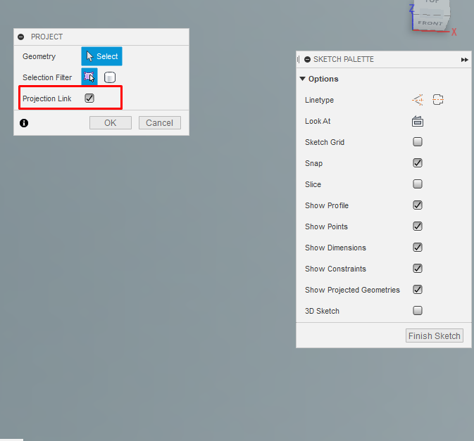 Difference between Purple Sketch lines and Blue Sketch lines in Fusion