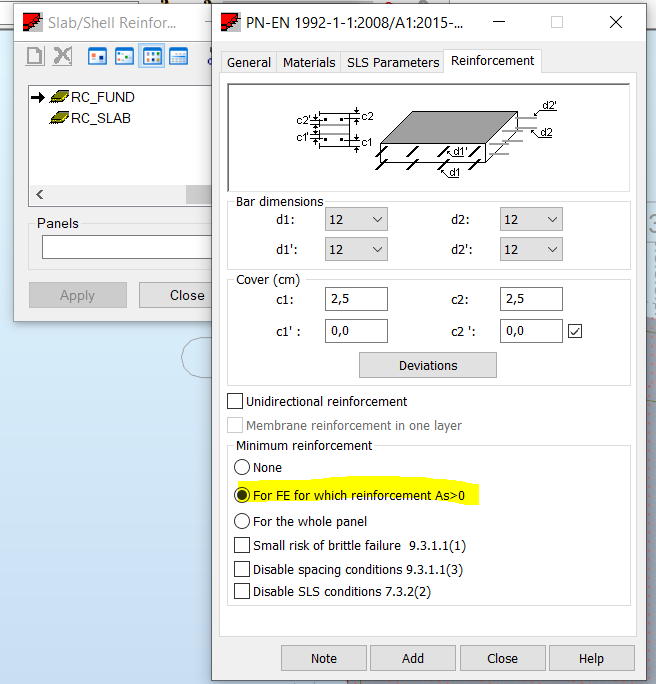在 Robot Structural Analysis 中不计算基础的理论钢筋
