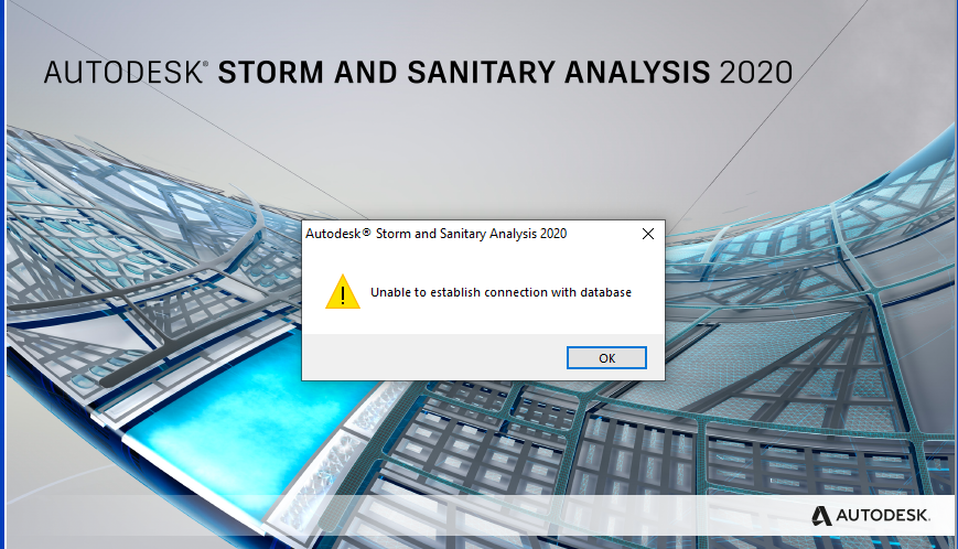 Beim Starten von Storm and Sanitary Analysis for Civil 3D wird die Meldung Zugriff verweigert
