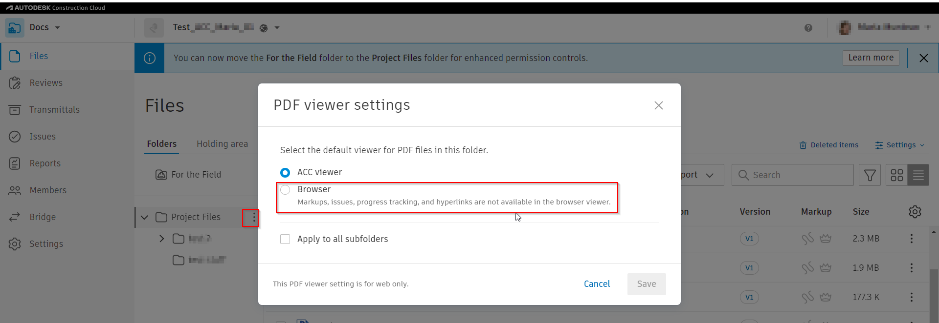 Zoom in vector PDF files in the ACC viewer is limited