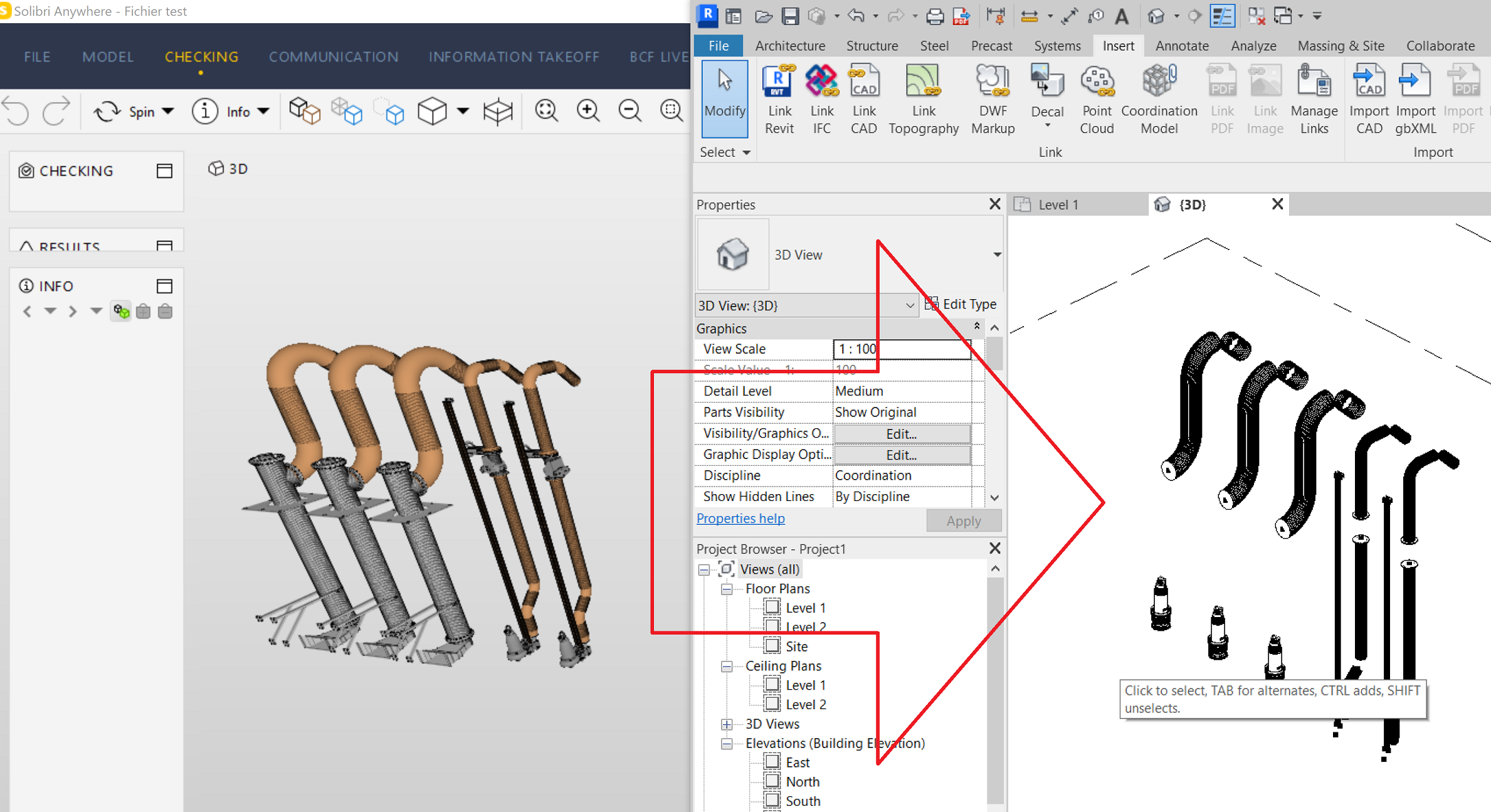 Missing elements in IFC created from Rukon after importing into Revit
