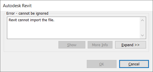 Revit Cannot Import The File Appears When Importing A Sat File To Revit