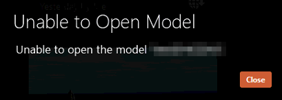 "Unable to Open Model." when opening a model from Autodesk Docs in Infraworks