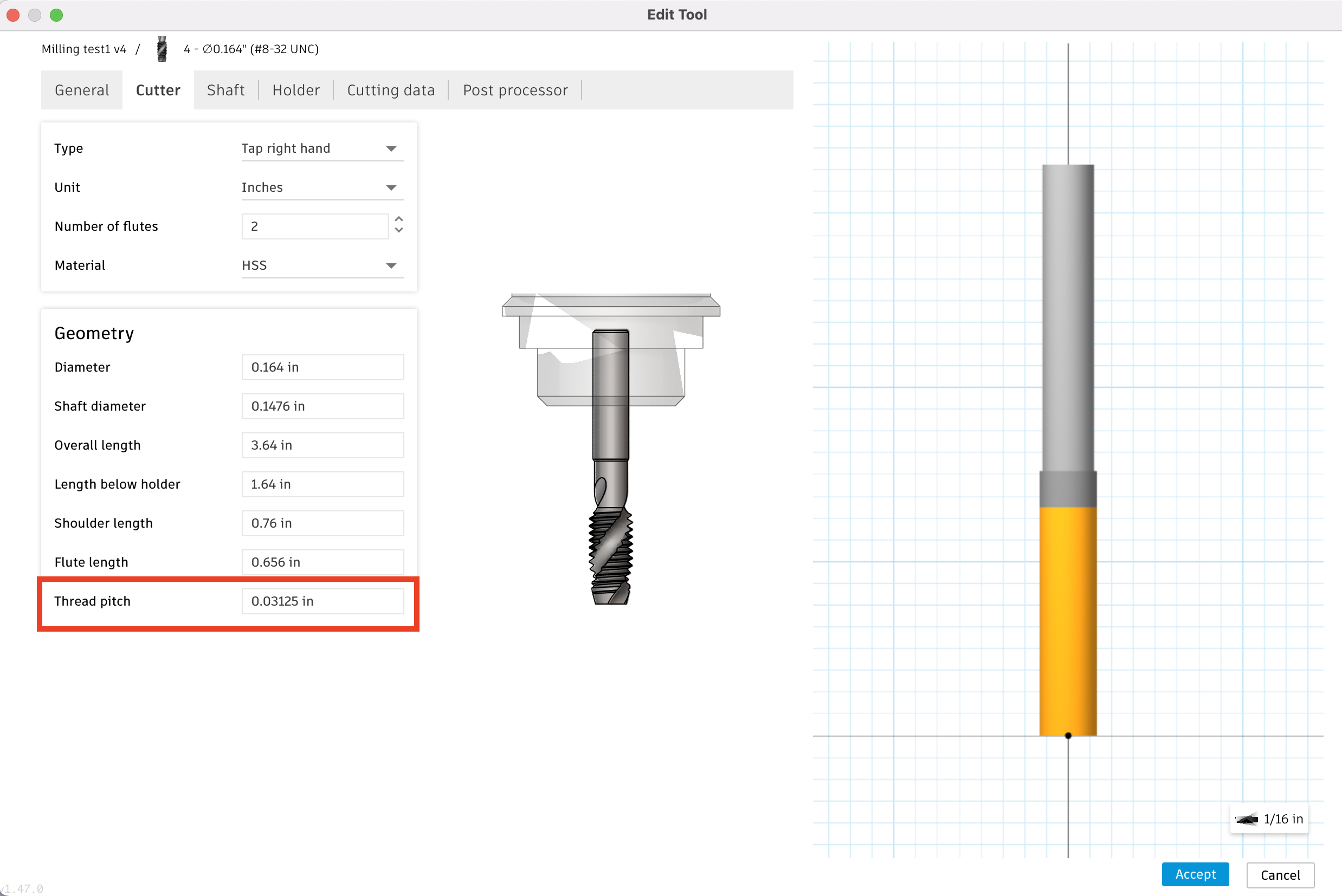Tapping feedrate is not reflecting set surface speed in Fusion 360