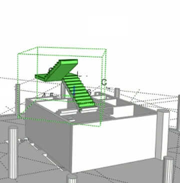 Stair Families created as model in-place not correctly assigned to the ...