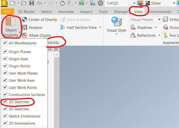 No Unconsumed Sketches On The Part Warning Appears When Sketch Is Visible In Model Browser But