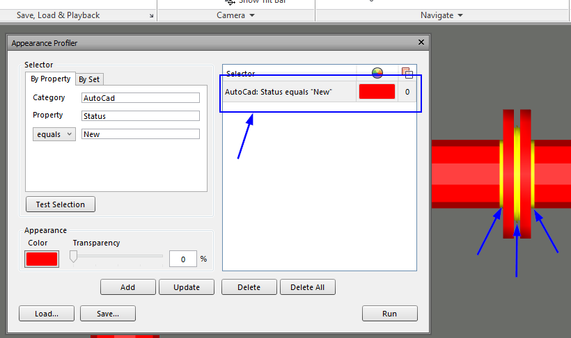在navisworks中，按状态设置autocad Plant 3d零部件的外观对紧固件不起作用