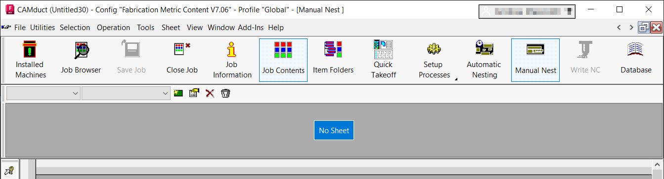"There is nothing to nest" when automatically nesting in CAMduct