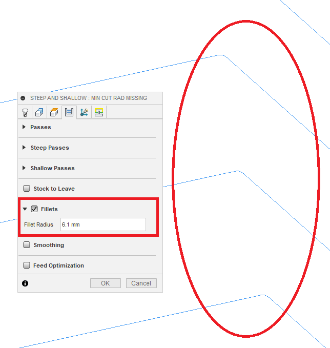 How to add a fillet into internal corners when steep & shallow ...