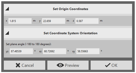 Autodesk ReCap Help | How to update origin of point cloud without scan points in ReCap Pro ...