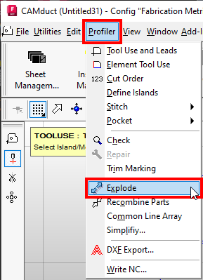 如何在从CAMduct导出的DXF文件上包含标记