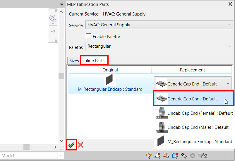 End Caps don't convert to Fabrication Parts in Revit