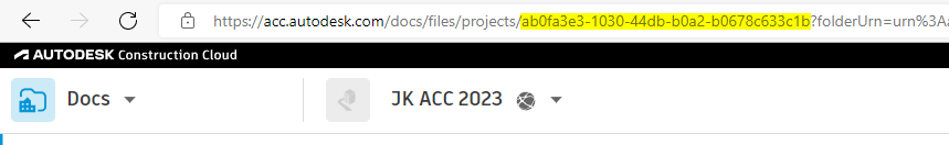 DOCS Help | How to identify the project ID in an Autodesk Construction ...