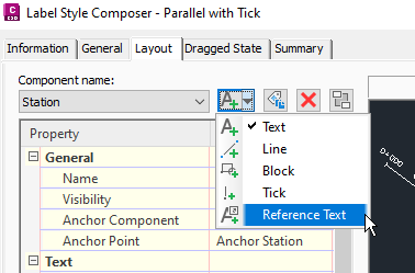 Alignment labels show question marks in Civil 3D