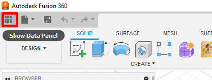 How to access my Fusion projects on the web from inside Fusion