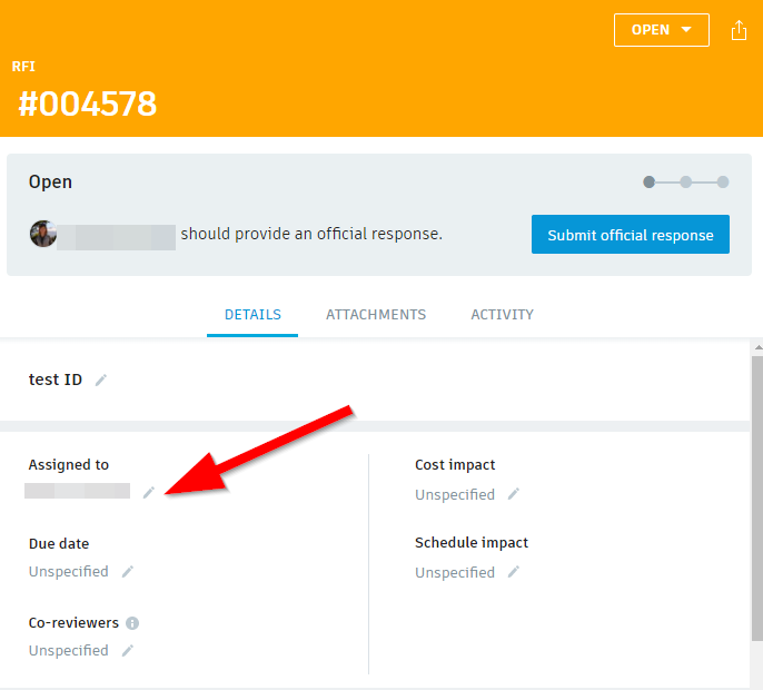 在BIM 360 Project Management中打开RFI后，是否可以重新指定审阅者？