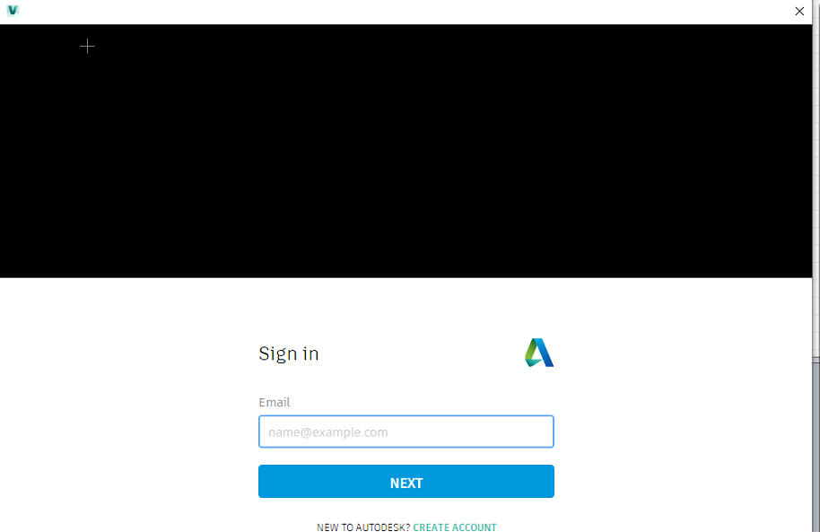 Autodeskアカウント(製品)のログインウィンドウが黒で表示される