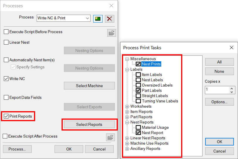Printing doesn't work when running a Process in CAMduct