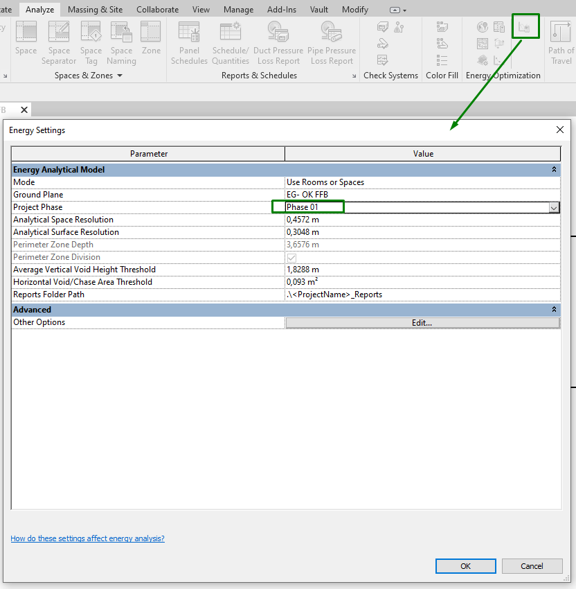 "Failed to create a valid energy analytical model" when generating analysis in Revit