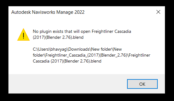 "No plugin exists that will open .blend" when opening a file with ...