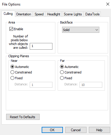 How to use Culling from File Options in Navisworks