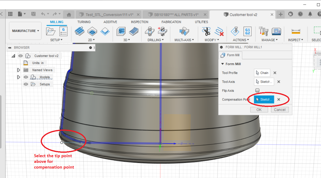 Material removal is inconsistent while using the Form tool in Fusion