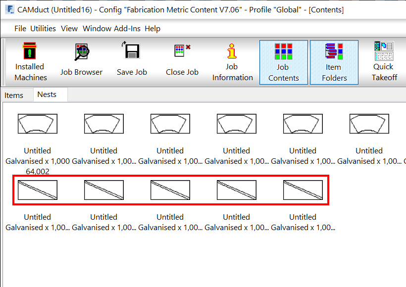 Large parts are not oversized and rotated on nests in CAMduct