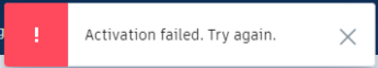 "Activation Failed" returned when trying to activate services in BIM ...