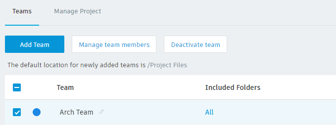Unable to delete a Design Collaboration team in BIM 360 / ACC Project Admin