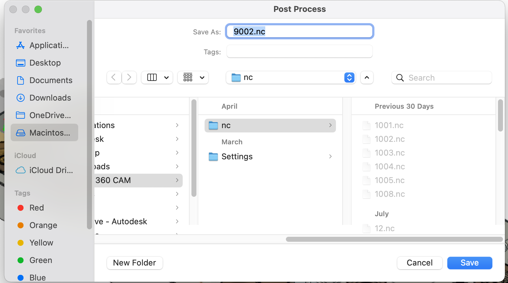 How to change the filename when post processing with NC Programs in Fusion 360