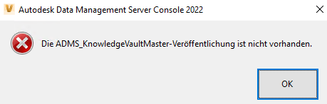 "The ADMS_KnowledgeVaultMaster publication does not exist" after upgrade Vault replication to ...