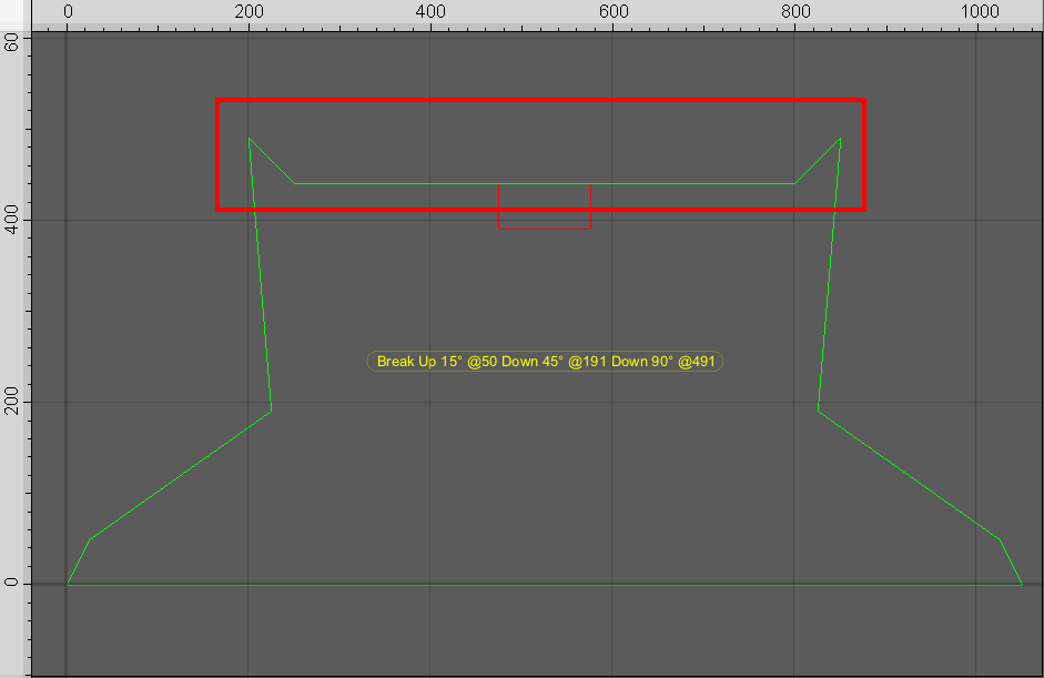 Flanges subtracted from the developments of pattern CID 153 when using ...