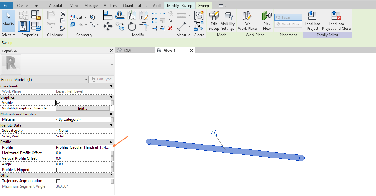 Unable to assign parameter to profile family used for sweep in Revit ...