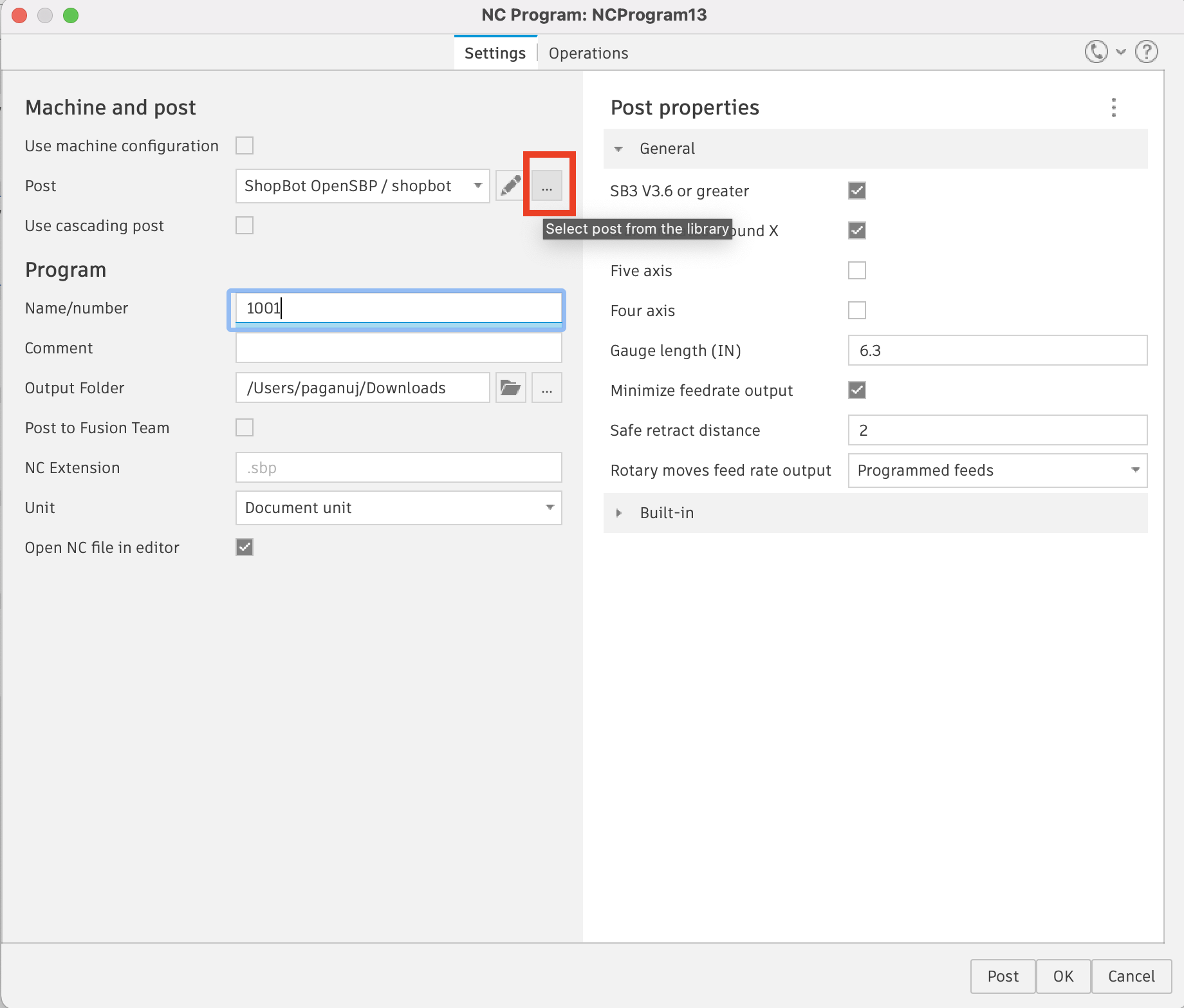 Fusion360 Tim Paterson Batch PostProcessor PrintNC Wiki