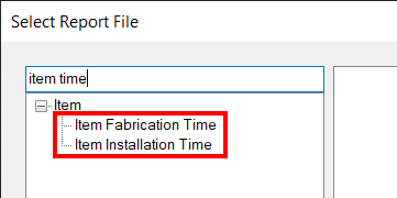 How to create a report for installation times in CADmep