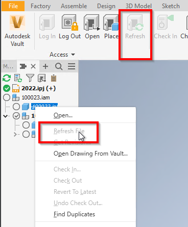 Unable to refresh files checked out to another user in Vault Professional