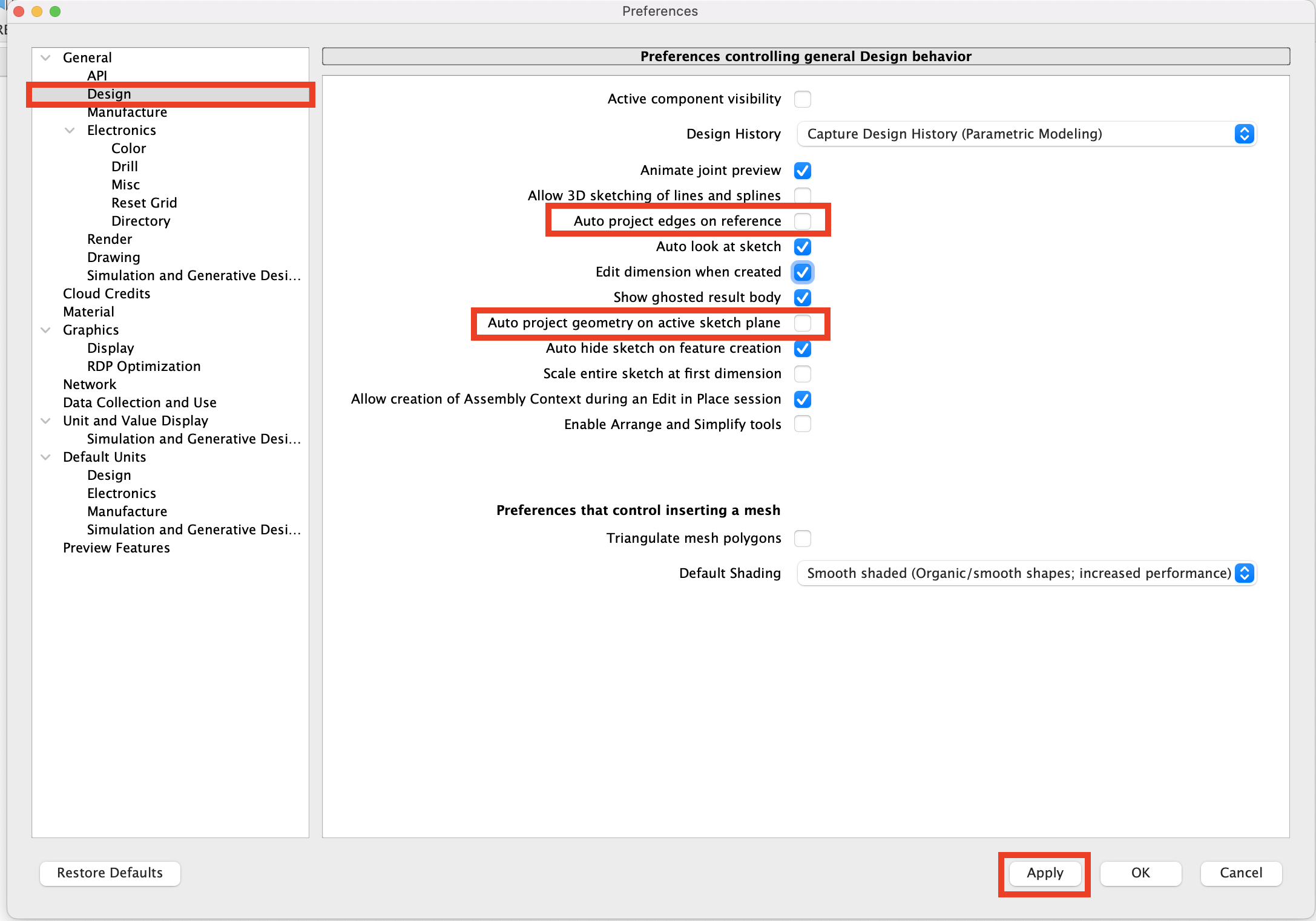 Blue ghost profile in sketch in Autodesk Fusion