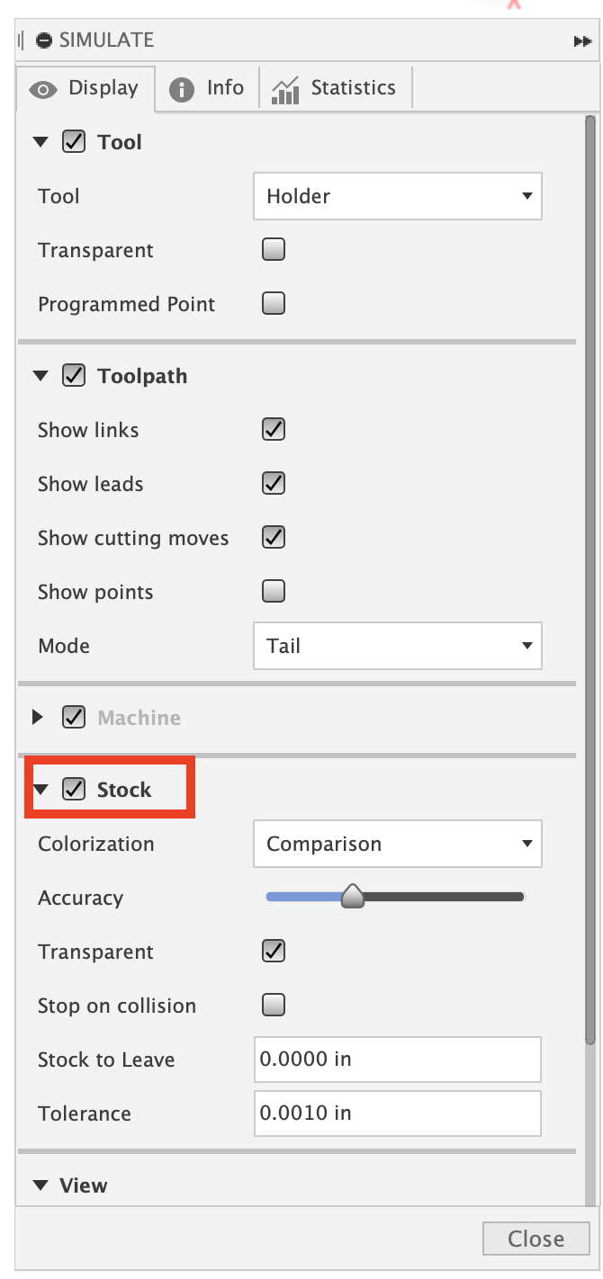Stock does not show in toolpath simulation in Autodesk Fusion