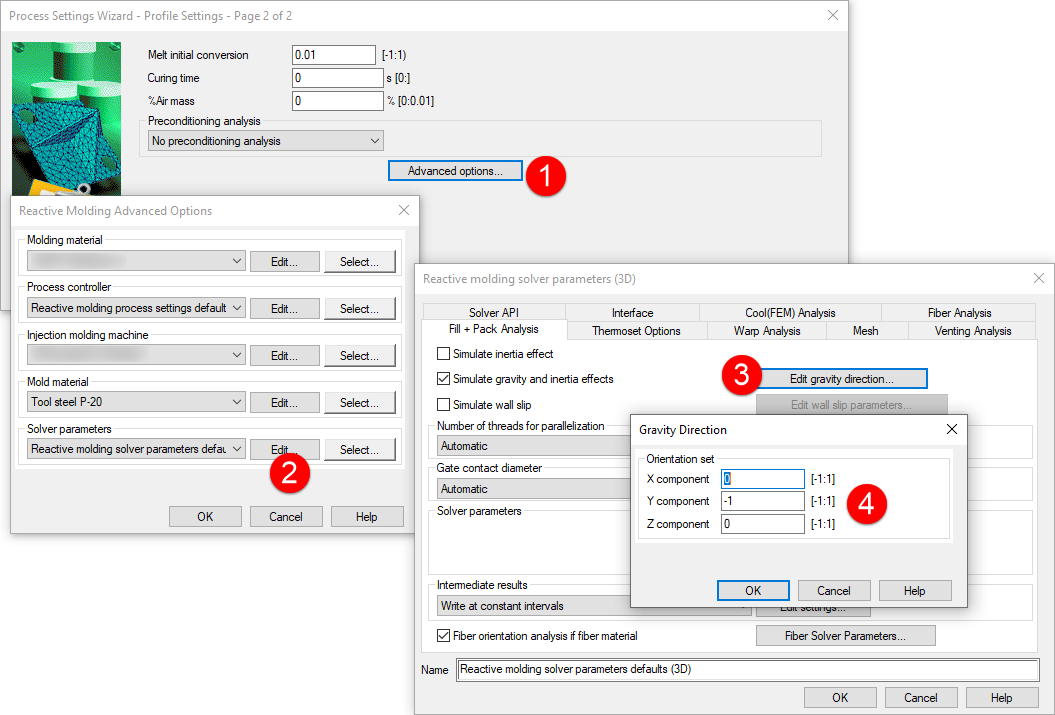 低粘度热固性材料在 Moldflow 中不像水一样流动