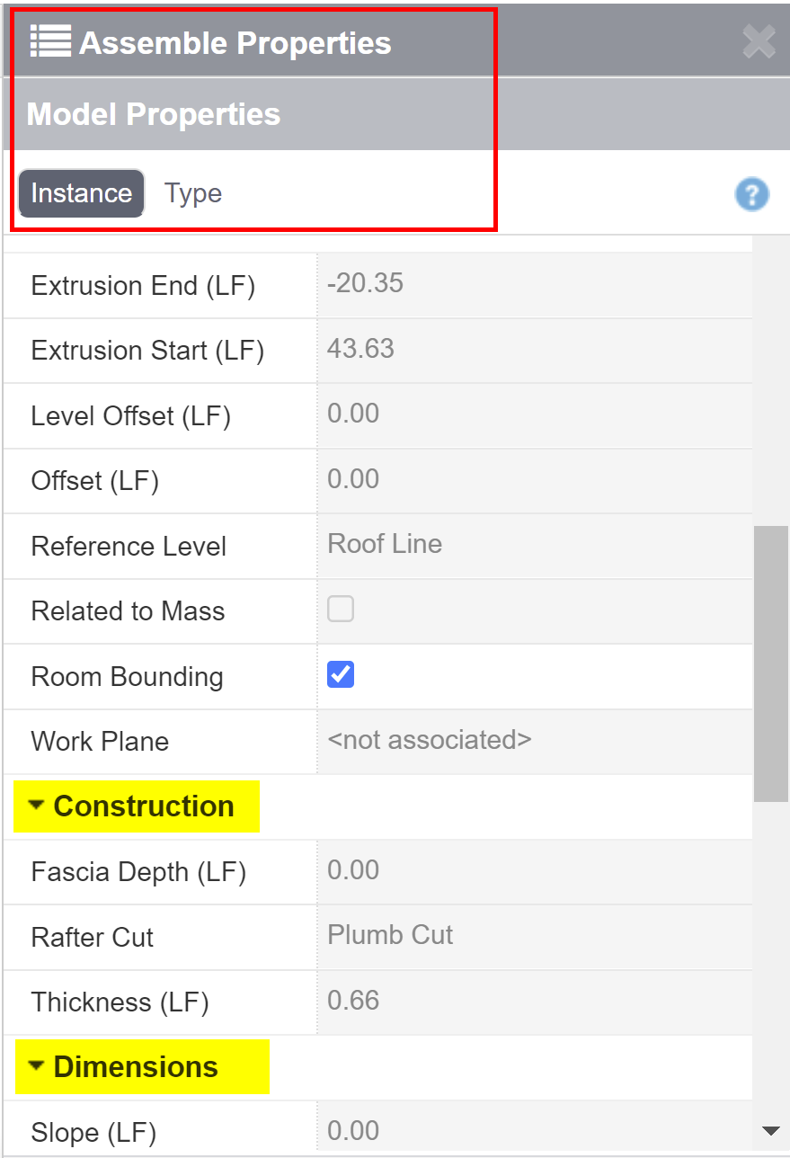 Unable to publish graphics parameter to Assemble from Revit