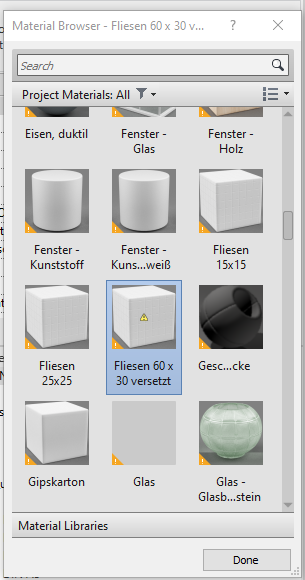 How to change tile grout in Revit