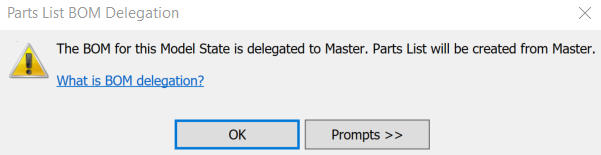 "The BOM for this Model State is delegated to Master" when creating BOM or using iLogic rule in ...