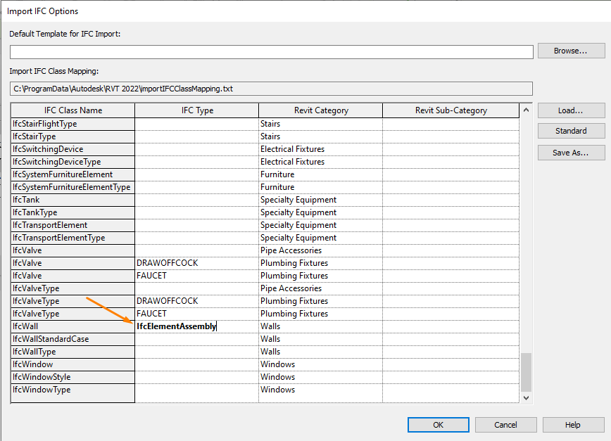 Walls imported from IFC are not recognized as Walls in Revit