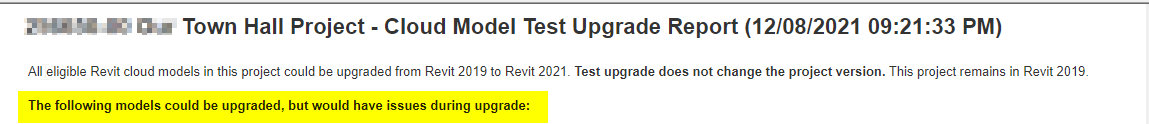 "The following models could be upgraded, but would have issues during ...